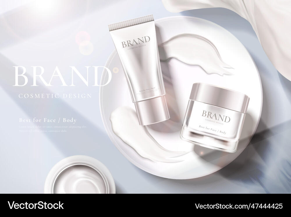 Beauty product ad template Royalty Free Vector Image