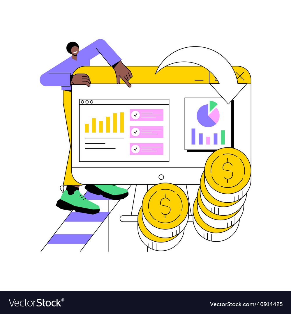 Data monetization abstract concept Royalty Free Vector Image Data monetization abstract concept Royalty Free Vector Image