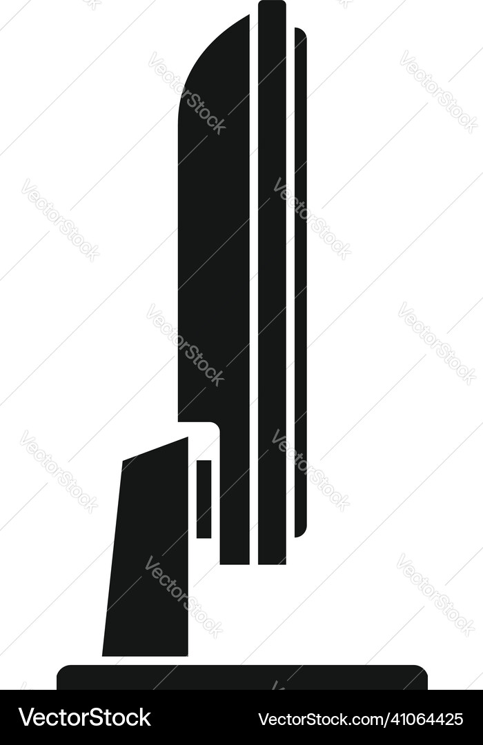 Desktop monitor icon simple computer Royalty Free Vector