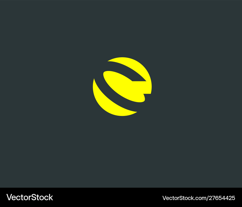 Geometric creative bright yellow logo icon letter Vector Image