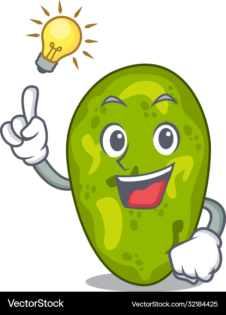 Mascot character design cyanobacteria with has Vector Image
