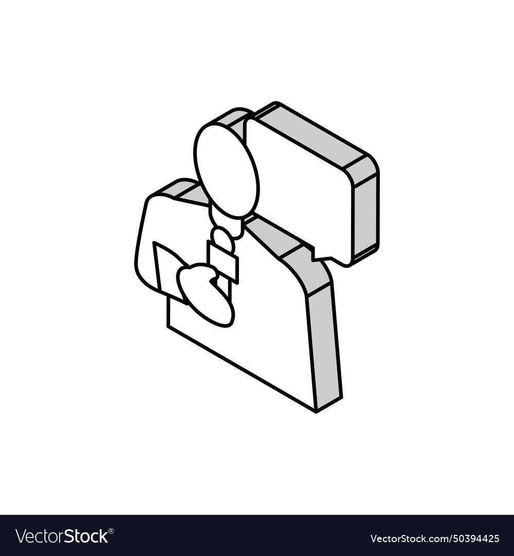 Reporter news isometric icon Royalty Free Vector Image Reporter news isometric icon Royalty Free Vector Image