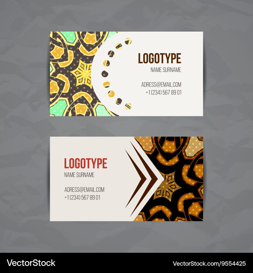 Set design templates business card Royalty Free Vector Image