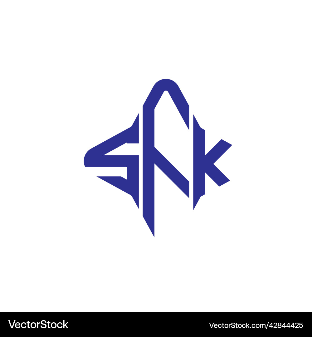 Sfk letter logo creative design with graphic Vector Image