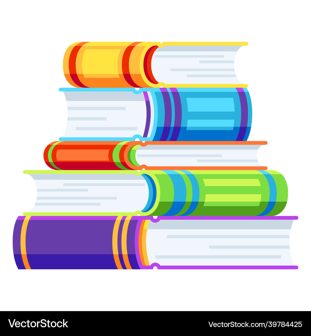 Stylized of books school Royalty Free Vector Image