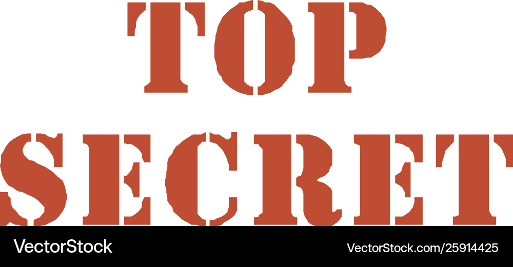 Top secret square sticker secret Royalty Free Vector Image