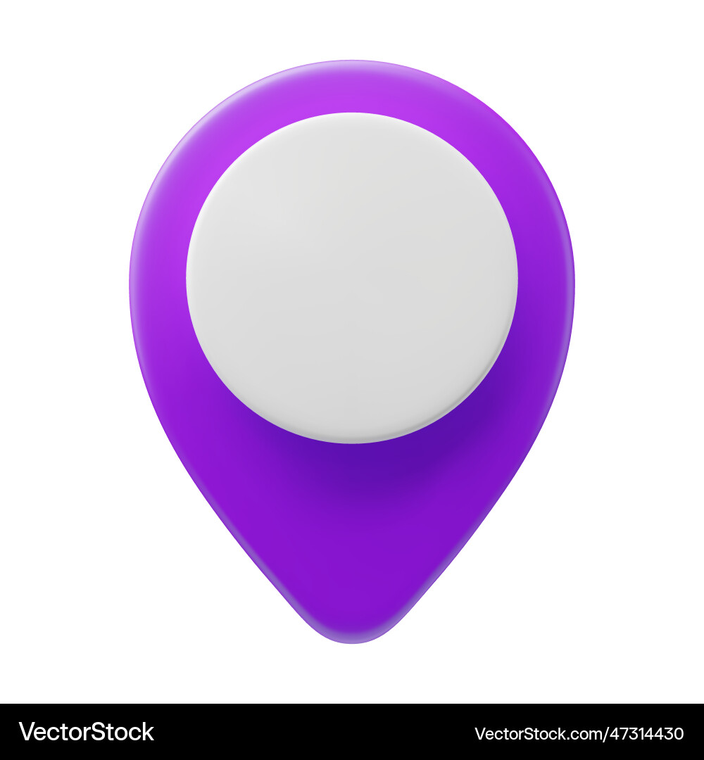 3d plastic maps pin realistic geotag icon Vector Image