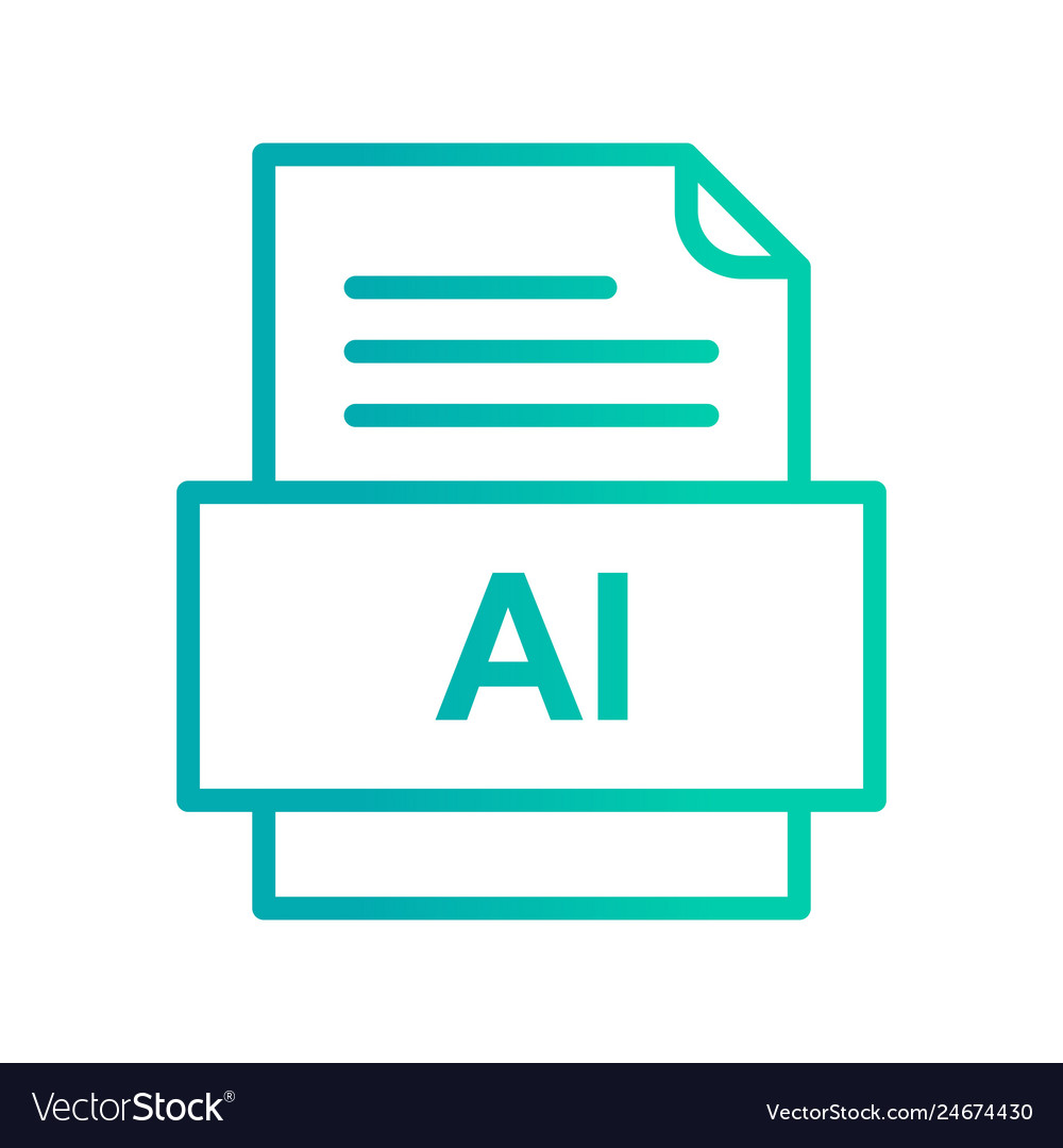 Ai file document icon Royalty Free Vector Image