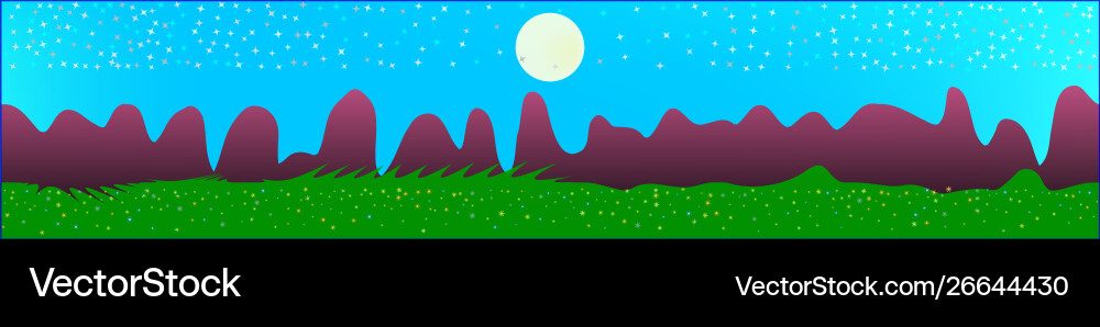 Azure sky and mountains landscape Royalty Free Vector Image