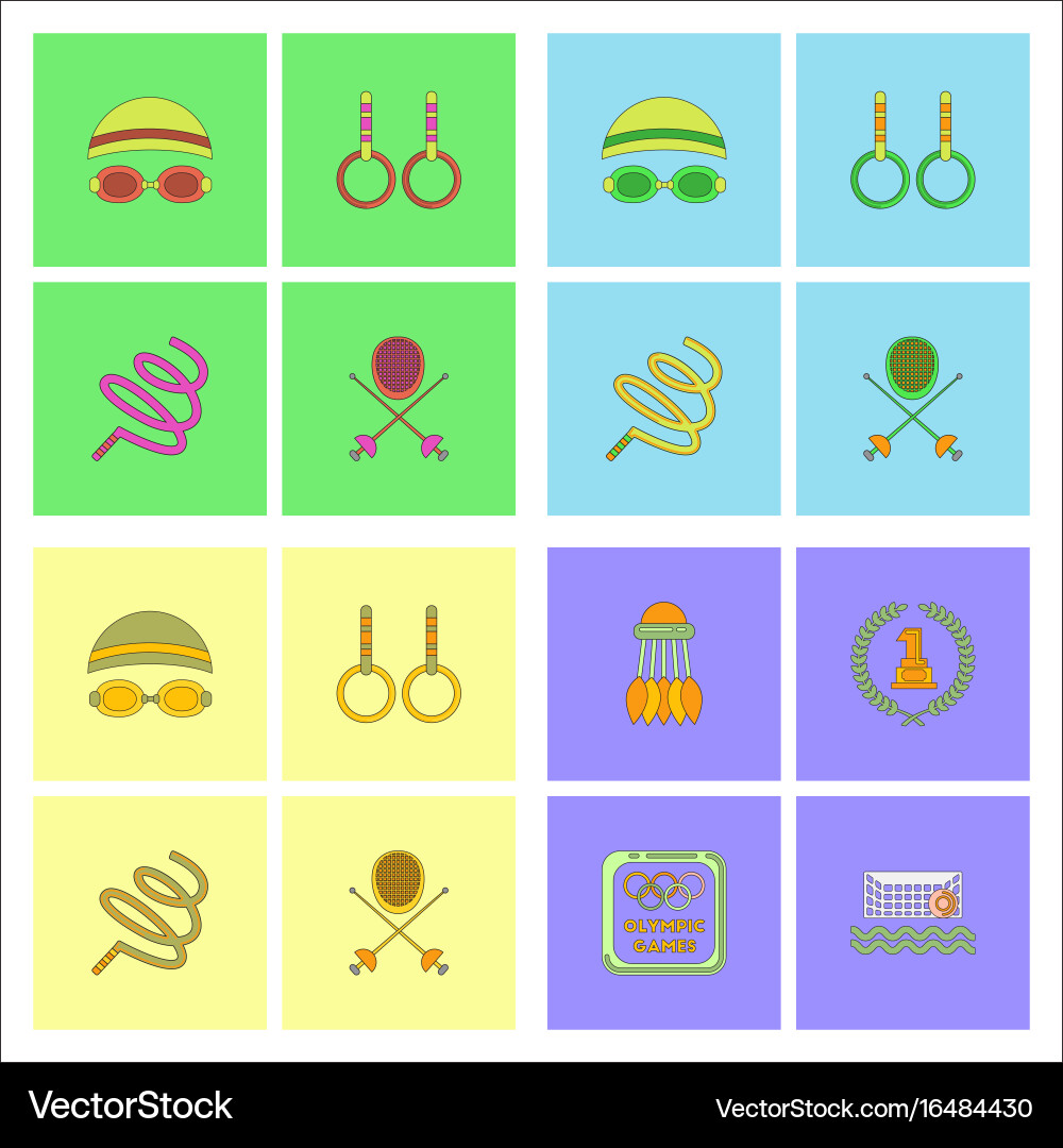 Collection of olympic game design Royalty Free Vector Image