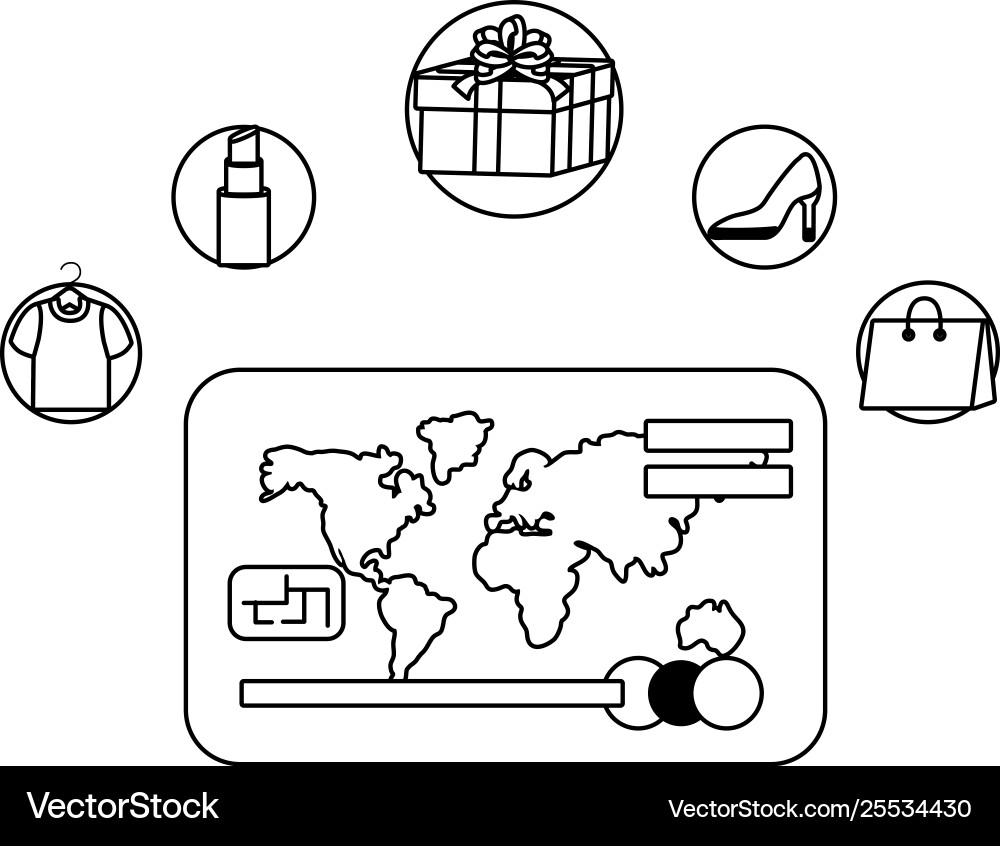 Credit card icon design Royalty Free Vector Image