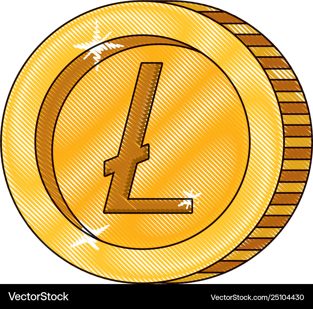 Cryptocurrency litecoin coin isolated icon Vector Image