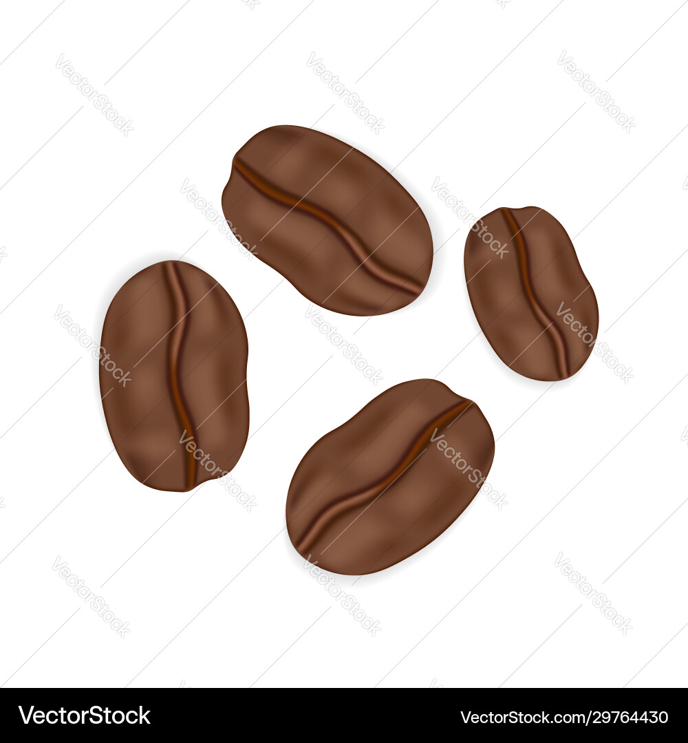 Icon coffee bean for cafe label packing and emblem