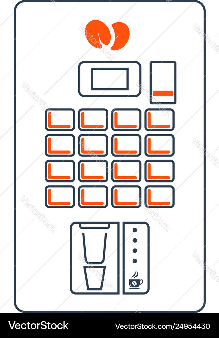 Icon of coffee selling machine Royalty Free Vector Image