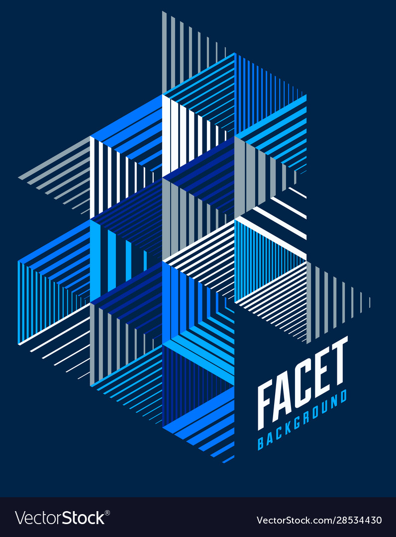 Linear striped abstract dimensional 3d background Vector Image