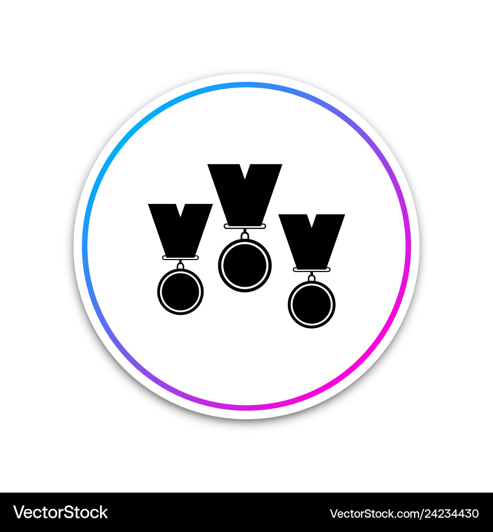 Medal set icon on white background winner symbol Vector Image