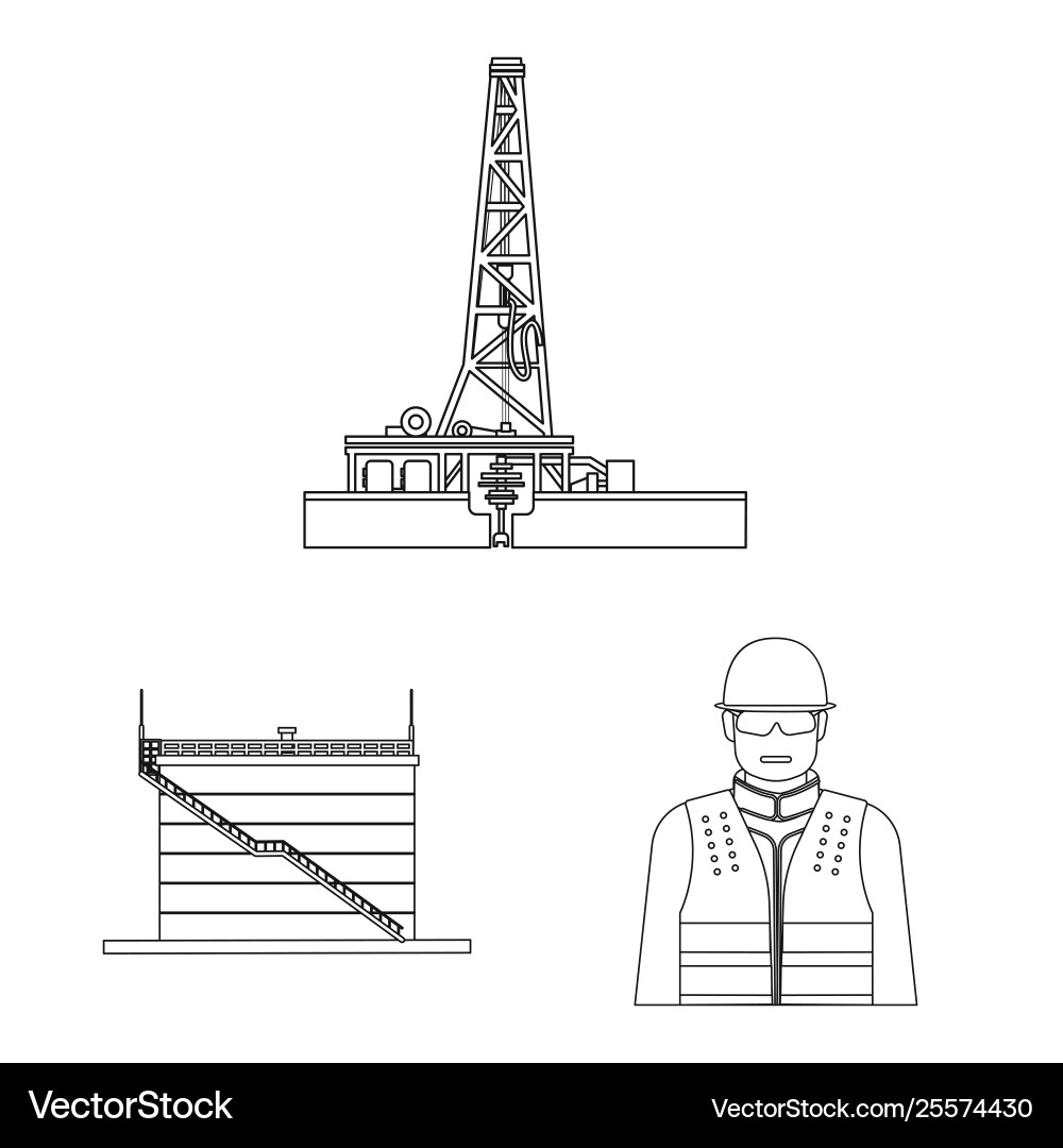 Oil and gas logo set Royalty Free Vector Image