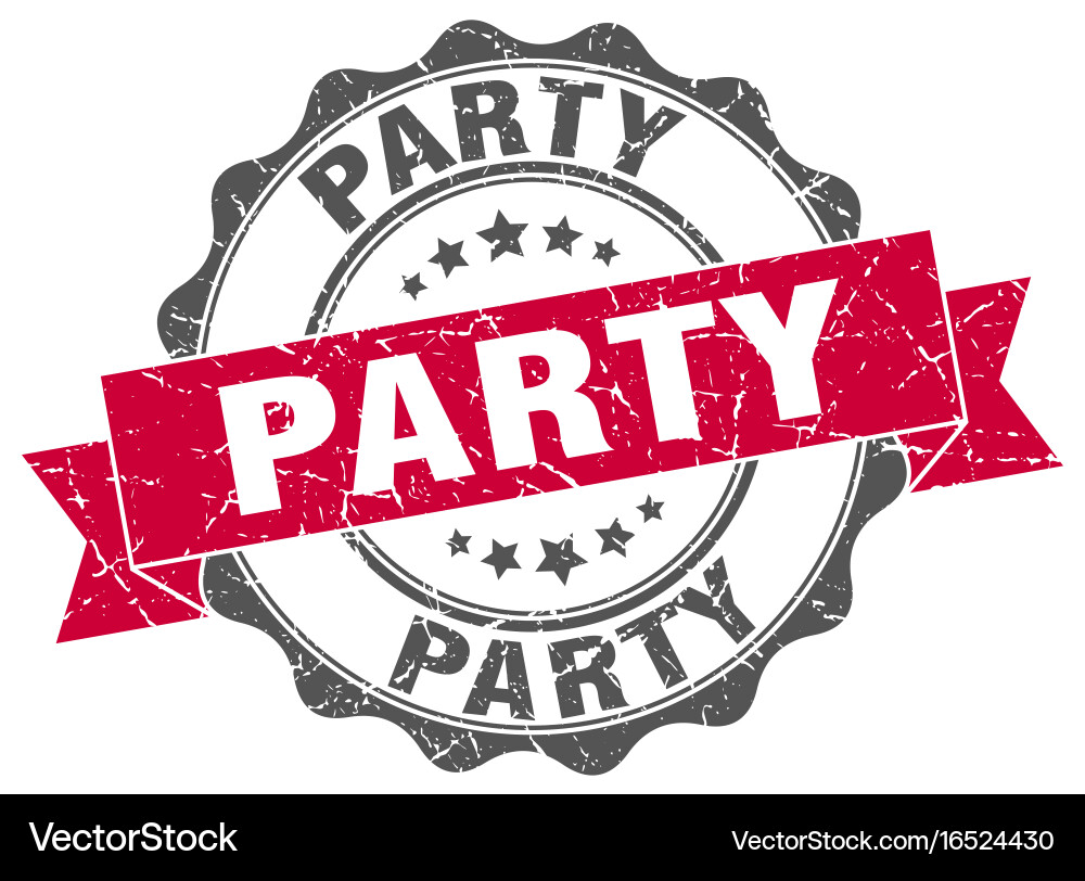 Party stamp sign seal Royalty Free Vector Image