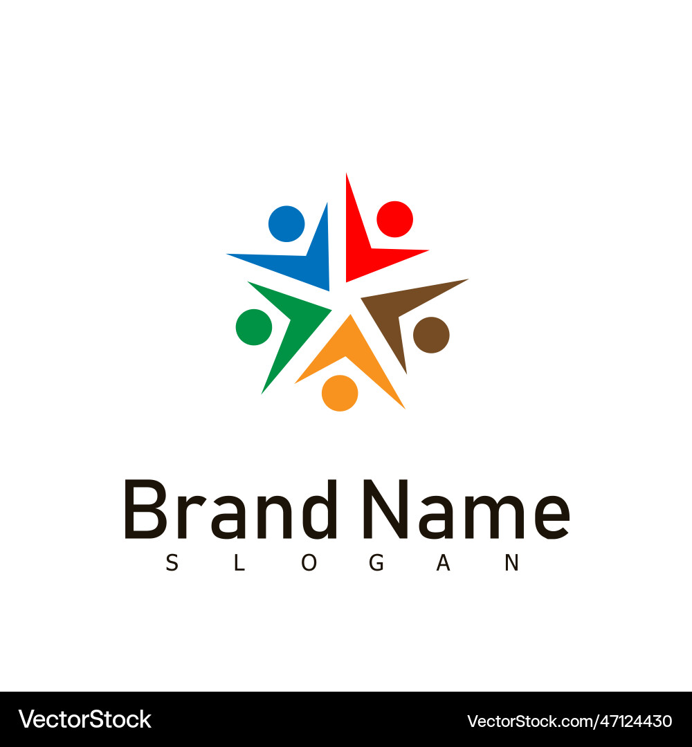 People and unity logo symbol icon concept Vector Image