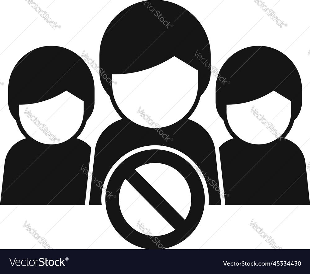 Remove group user icon simple delete Royalty Free Vector