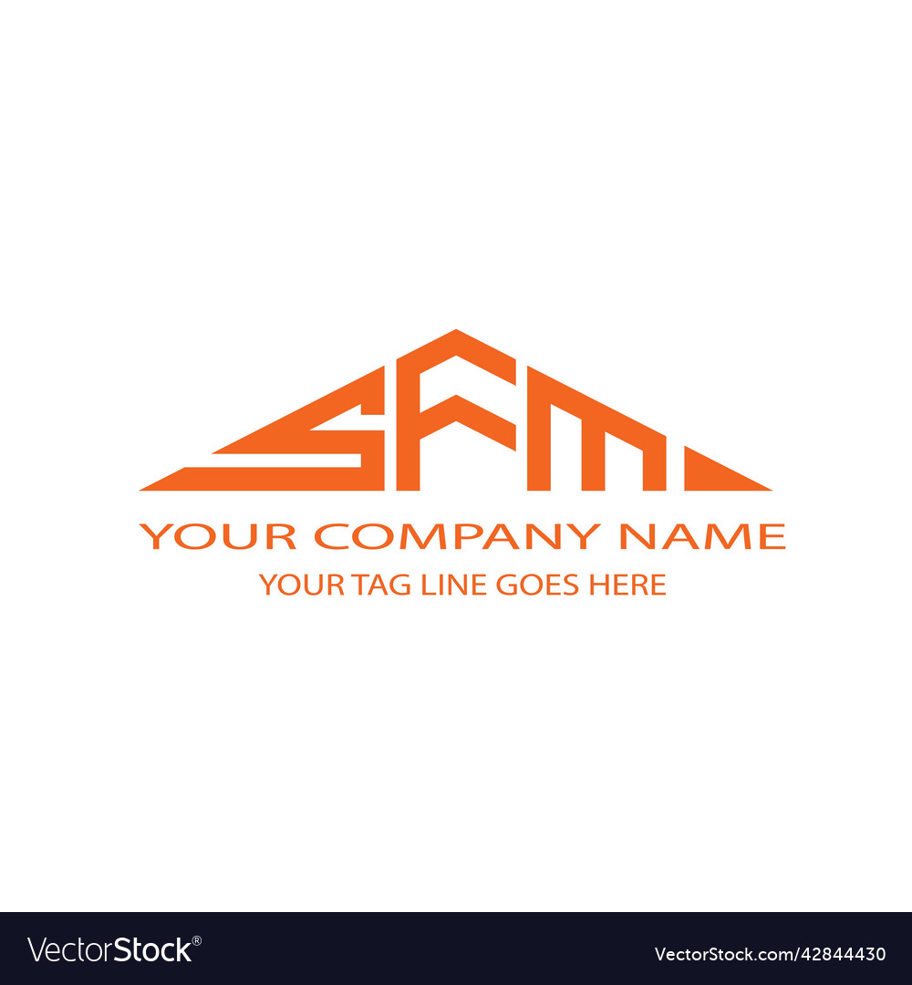 Sfm letter logo creative design with graphic Vector Image