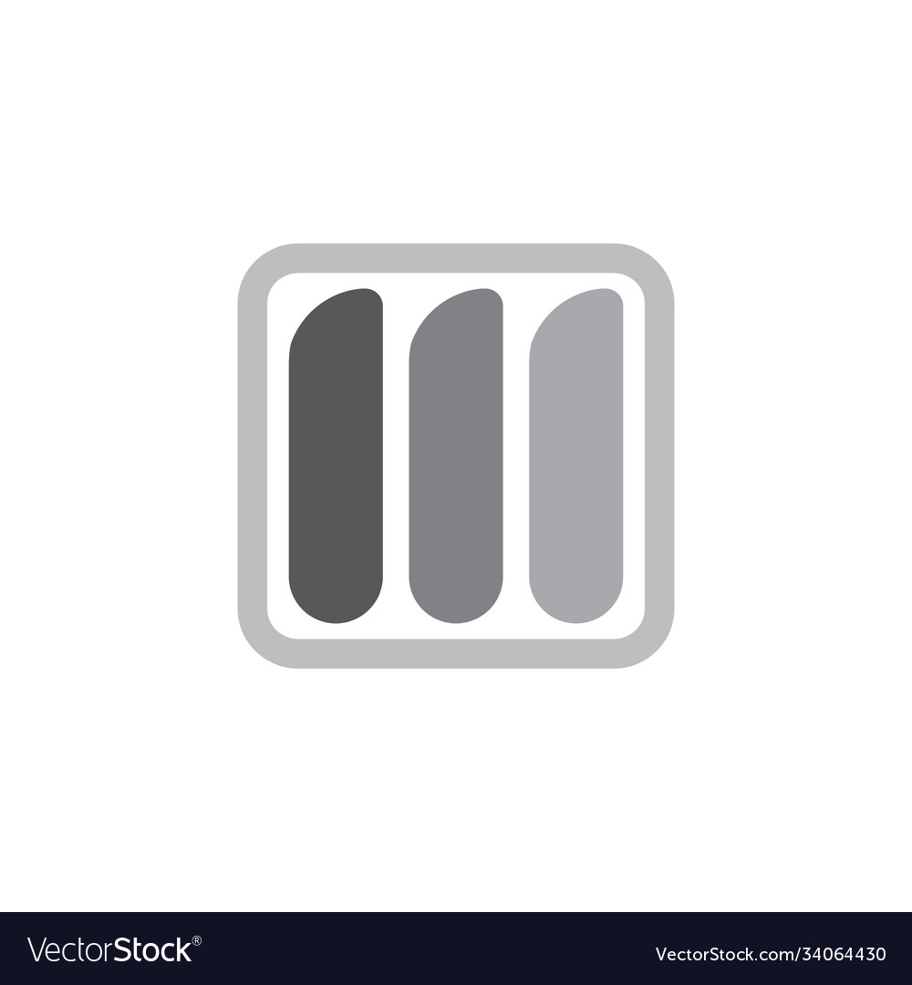 Three stripes square gradient logo Royalty Free Vector Image