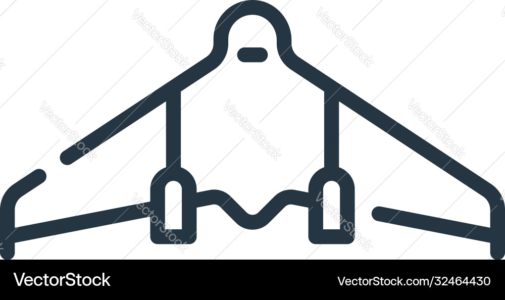 Uav icon isolated on white background outline Vector Image