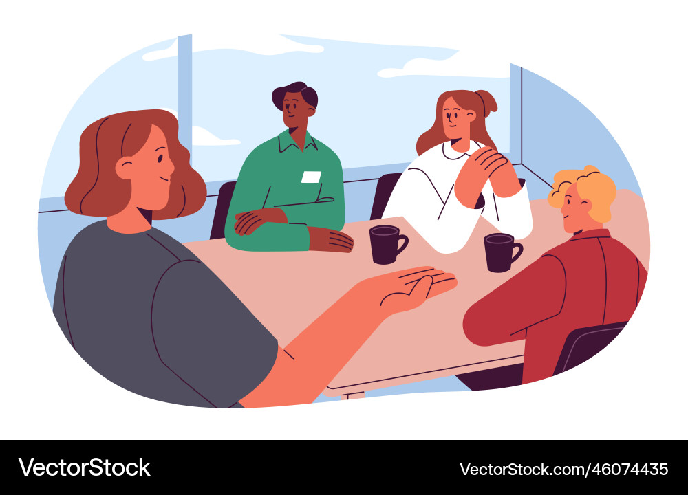 Business communication concept colleagues team Vector Image