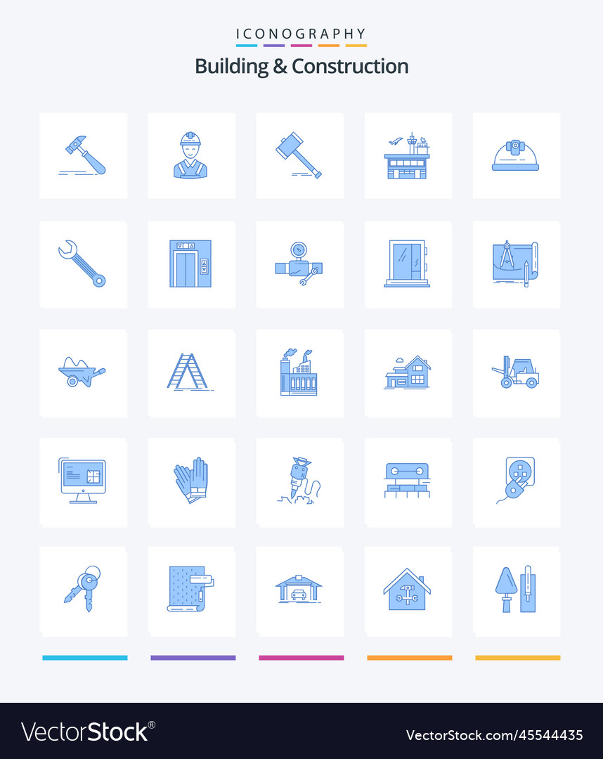 Creative building and construction 25 blue icon Vector Image