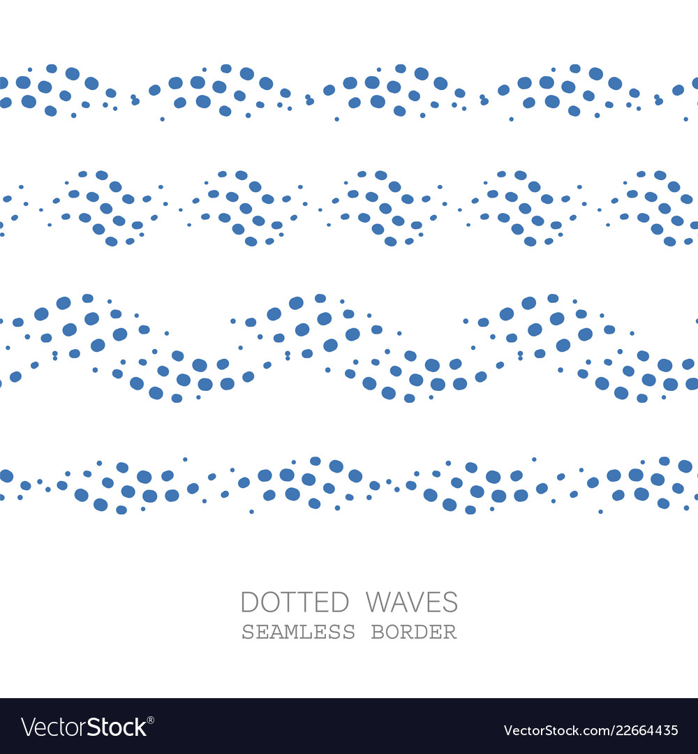Dotted wave seamless pattern Royalty Free Vector Image