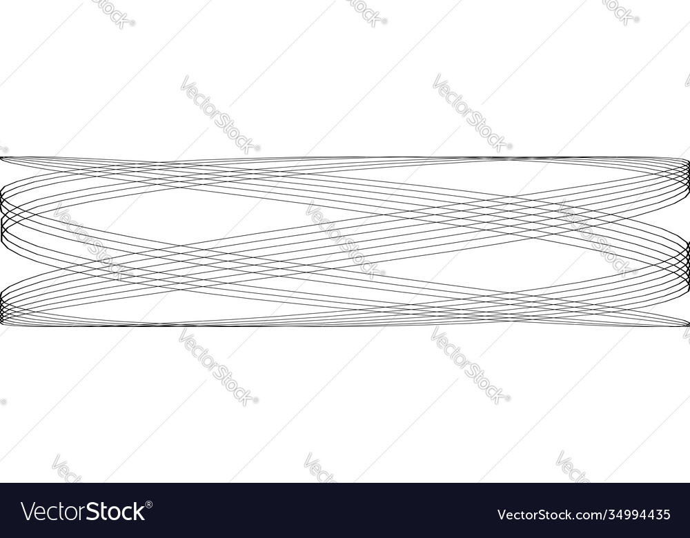 Geometric curved intersecting lines abstract grid Vector Image