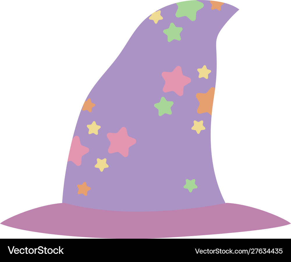 Happy halloween celebration witch hat costume Vector Image