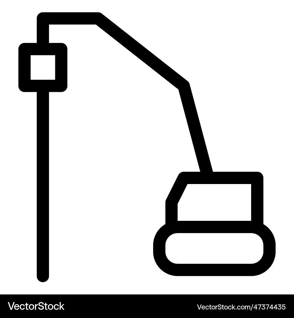 Hydraulic hammer used as pile driver Royalty Free Vector