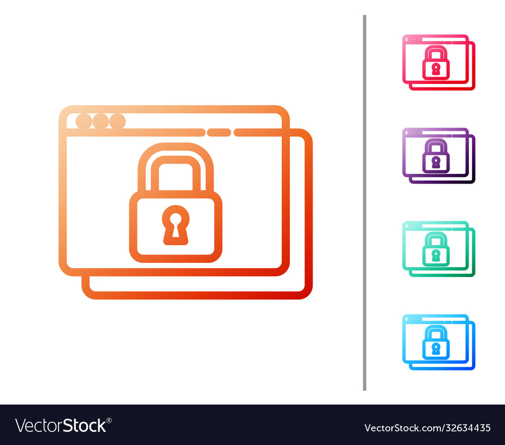 Red line secure your site with https ssl icon Vector Image