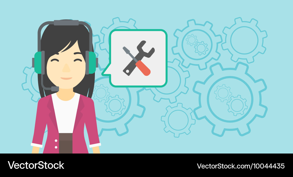 Technical support operator Royalty Free Vector Image