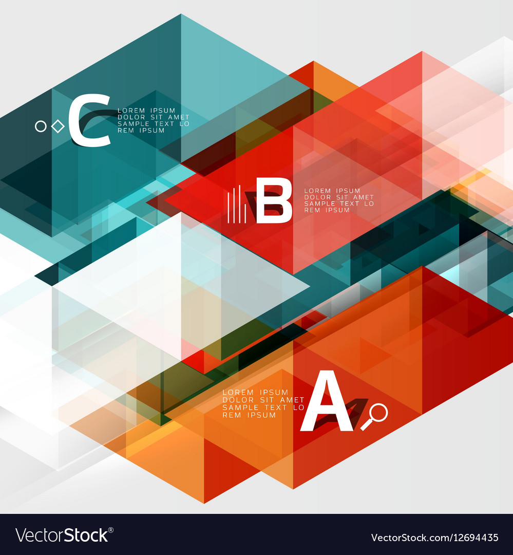 Transparent overlapping triangles Royalty Free Vector Image