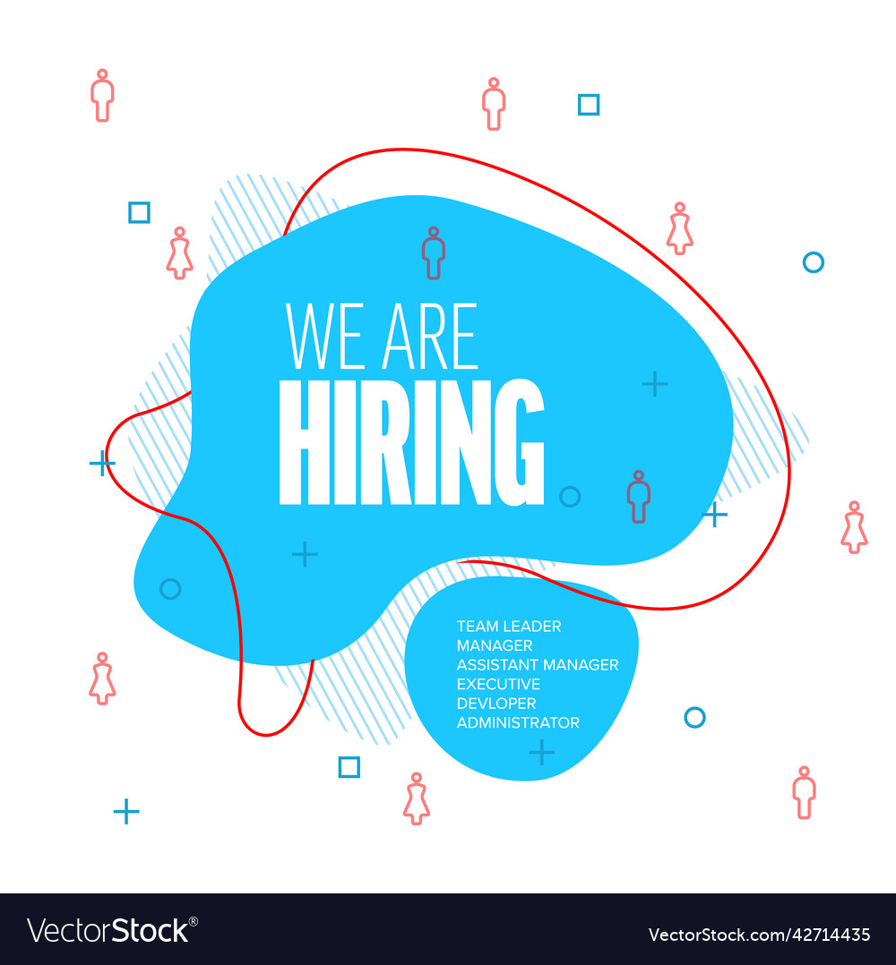 We are hiring minimalistic light flyer template Vector Image