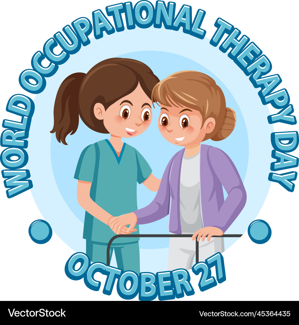 World occupational therapy day banner design Vector Image