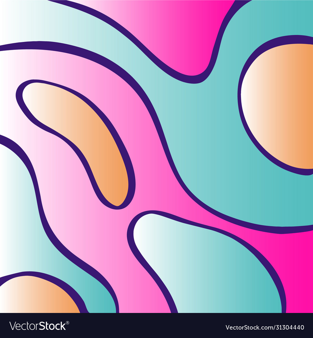 Abstract forms hand drawn gradient pattern Vector Image