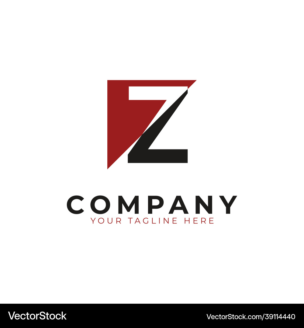 Abstract logo combines triangle and letter z Vector Image