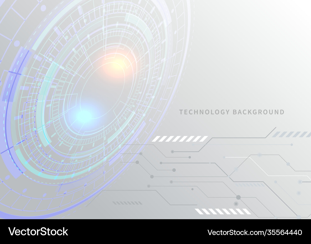Abstract technology futuristic blue and gray gear Vector Image