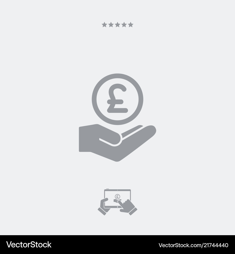 Bank services - pound minimal modern icon Vector Image