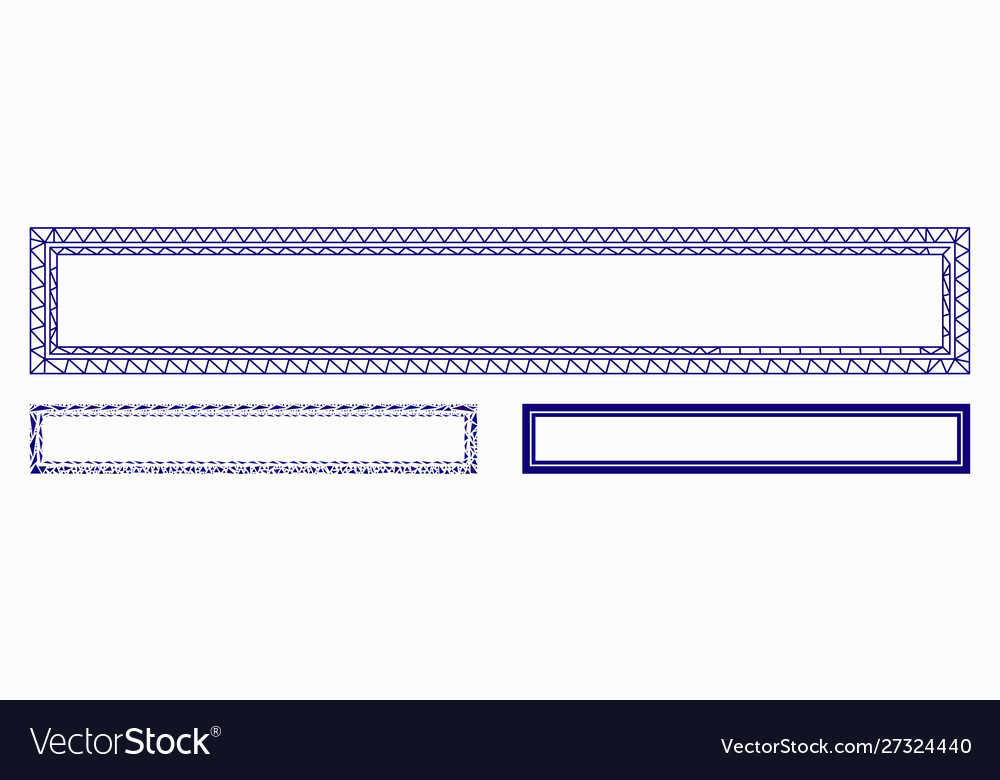 Double Rectangle Frame Mesh Wire Royalty Free Vector Image