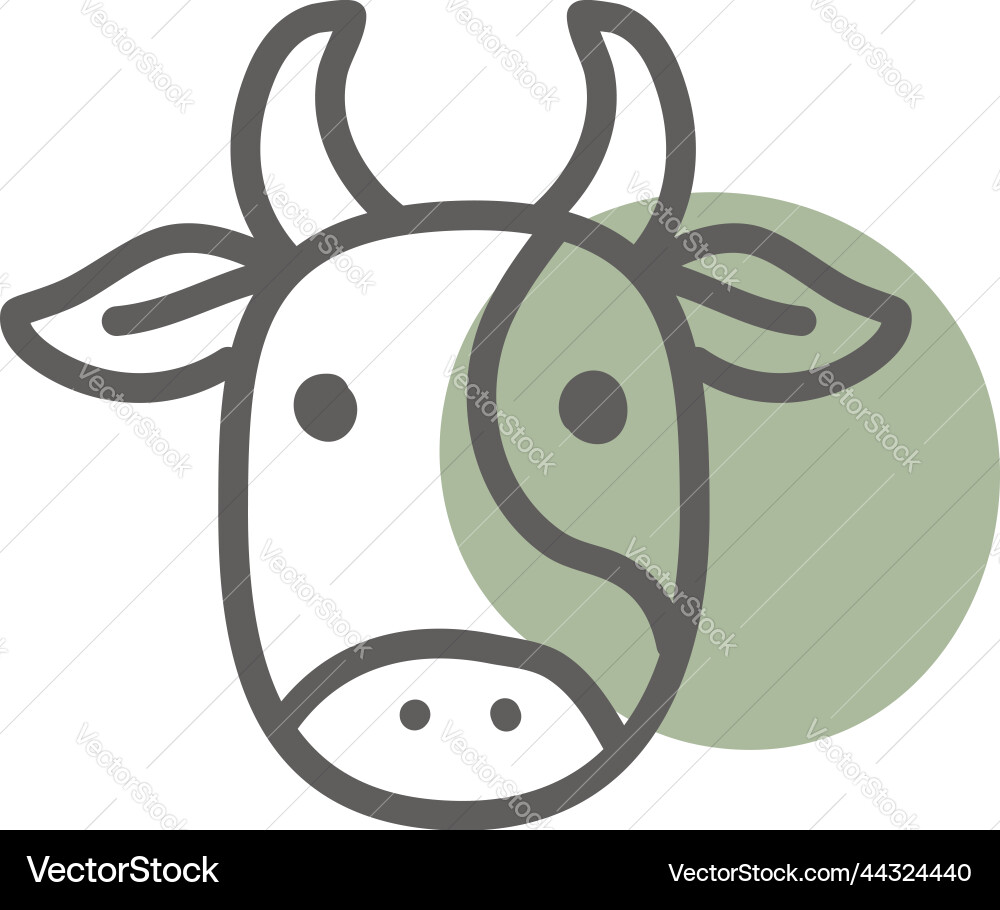 Farm cow on a white background Royalty Free Vector Image