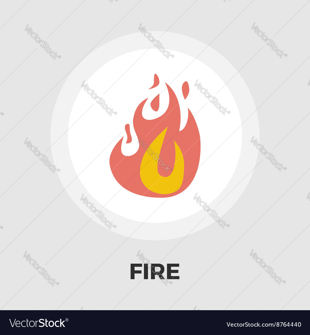 Fire flat icon Royalty Free Vector Image - VectorStock