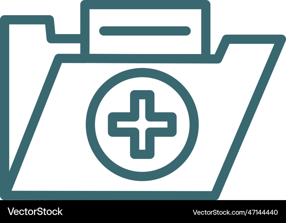Medical file icon thin line file icon Royalty Free Vector