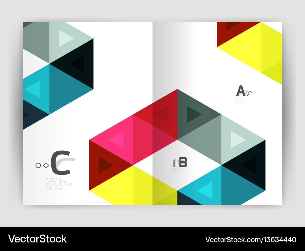 Modern geometric annual report cover Royalty Free Vector