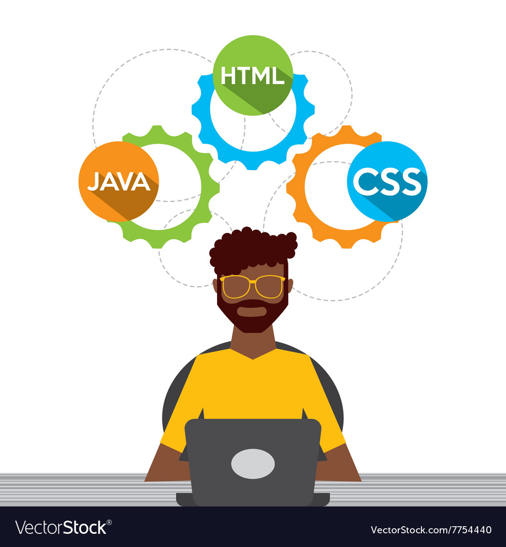 Programing language design Royalty Free Vector Image