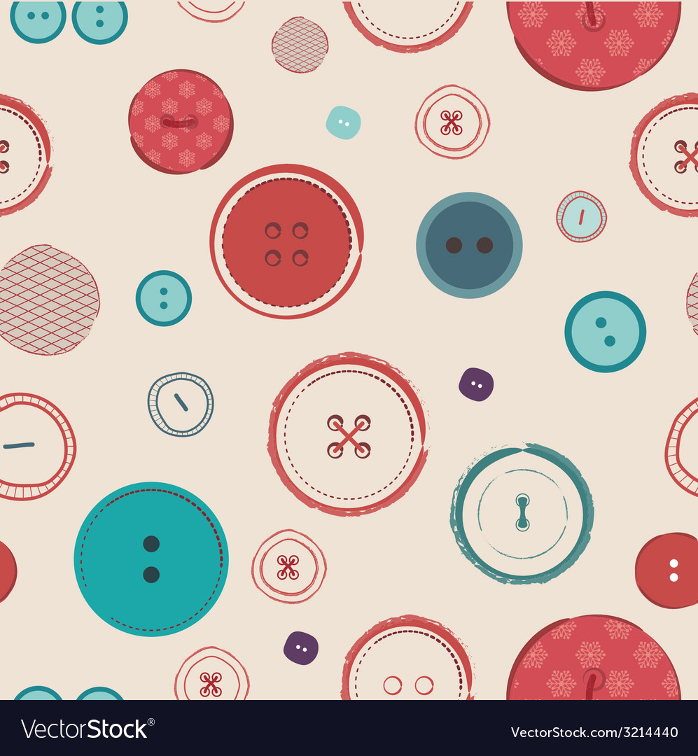 Retro seamless pattern bright colors buttons Vector Image