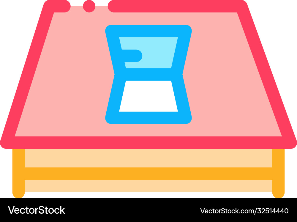 Roof opened window icon outline Royalty Free Vector Image